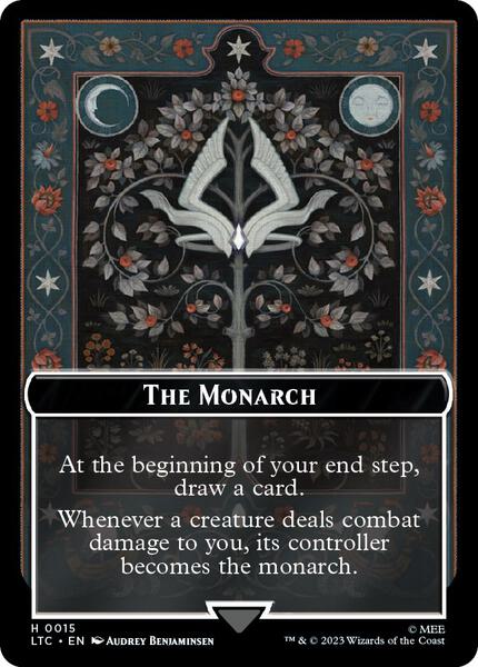 The Monarch // Treasure Double-Sided Token - Commander: The Lord of the ...