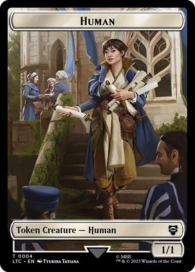 Human // Human Knight Double-Sided Token - Commander: The Lord of the ...