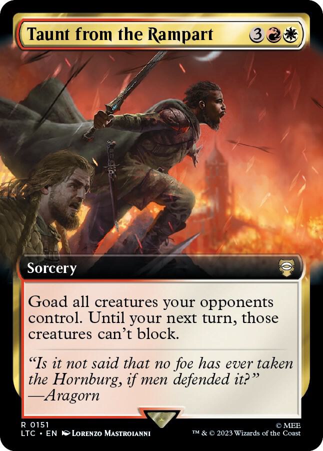 Taunt from the Rampart (Extended Art) - Commander: The Lord of the ...