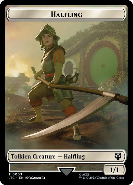 Halfling // Treasure Double-Sided Token - Commander: The Lord of the ...