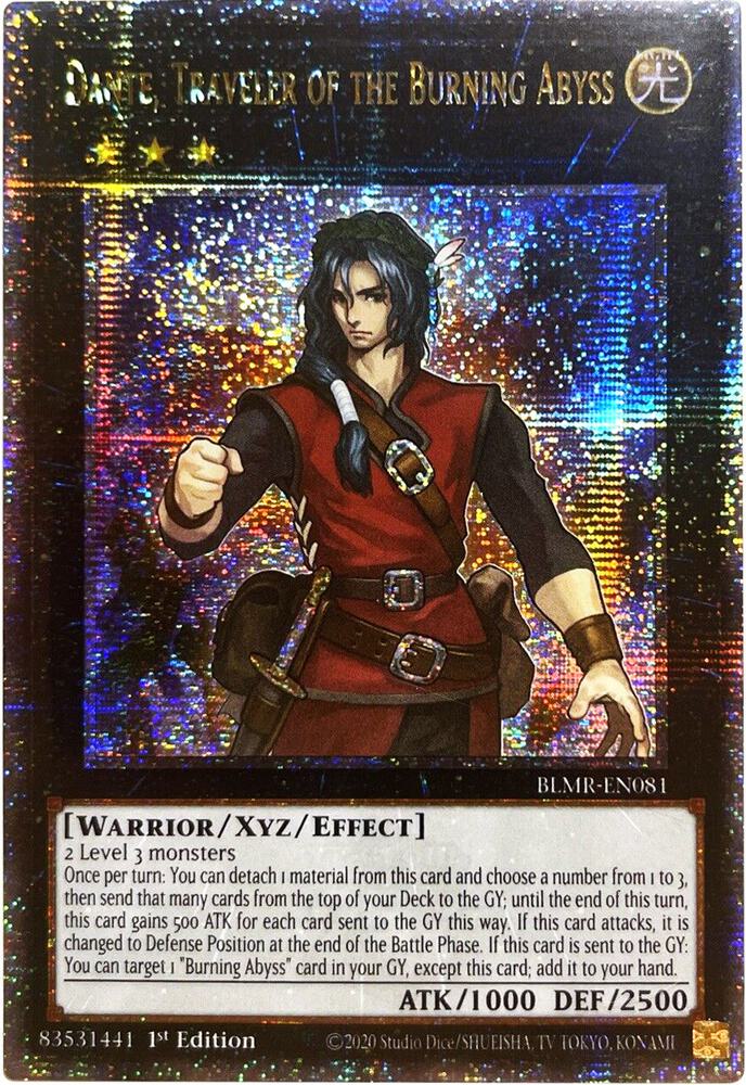 Dante, Traveler of the Burning Abyss (Quarter Century Secret Rare) - Battles of Legend ...