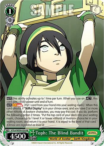 Toph: The Blind Bandit - Avatar: The Last Airbender - Weiss Schwarz ...
