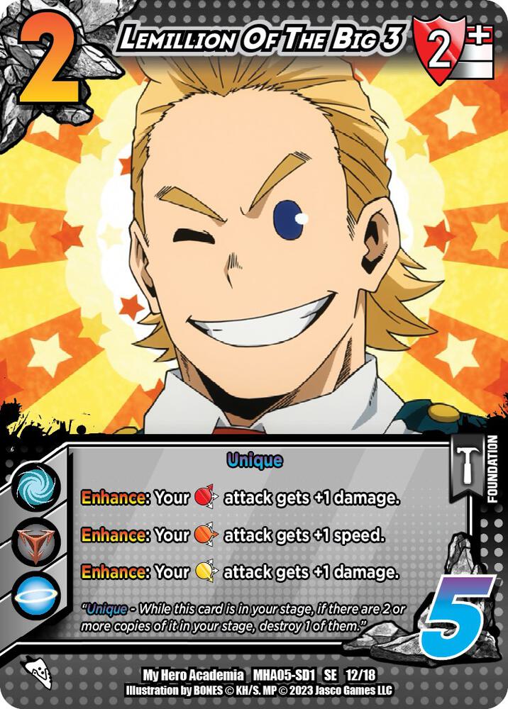 Lemillion Of The Big 3 - UniVersus: My Hero Academia: Undaunted Raid ...