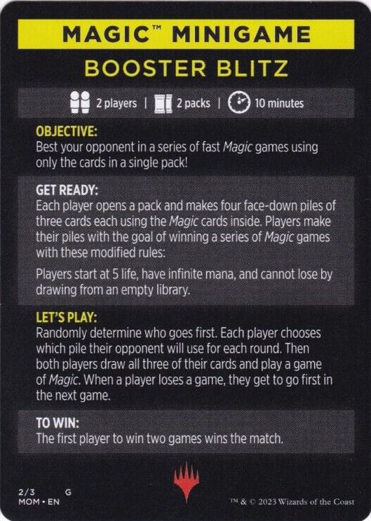Magic Minigame: Booster Blitz - March of the Machine - Magic: The ...