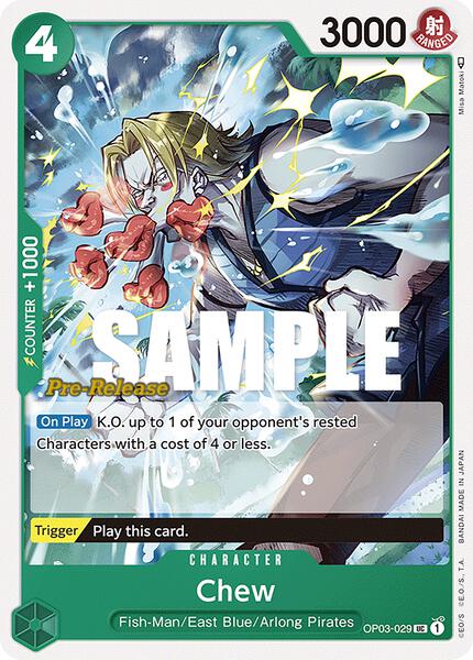 Chew - Pillars of Strength Pre-Release Cards - One Piece Card Game ...