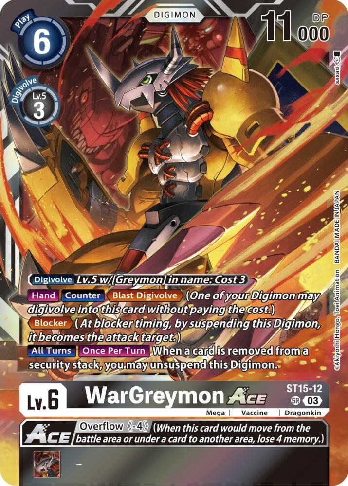 WarGreymon ACE (Box Topper) - Versus Royal Knights - Digimon Card Game ...