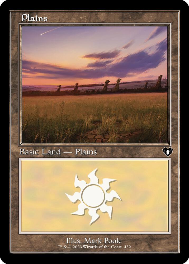 Plains (439) (Retro Frame) - Commander Masters - Magic: The Gathering ...