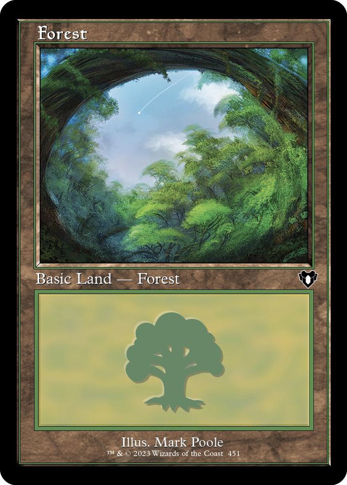 Forest (451) (Retro Frame) - Commander Masters - Magic: The Gathering ...