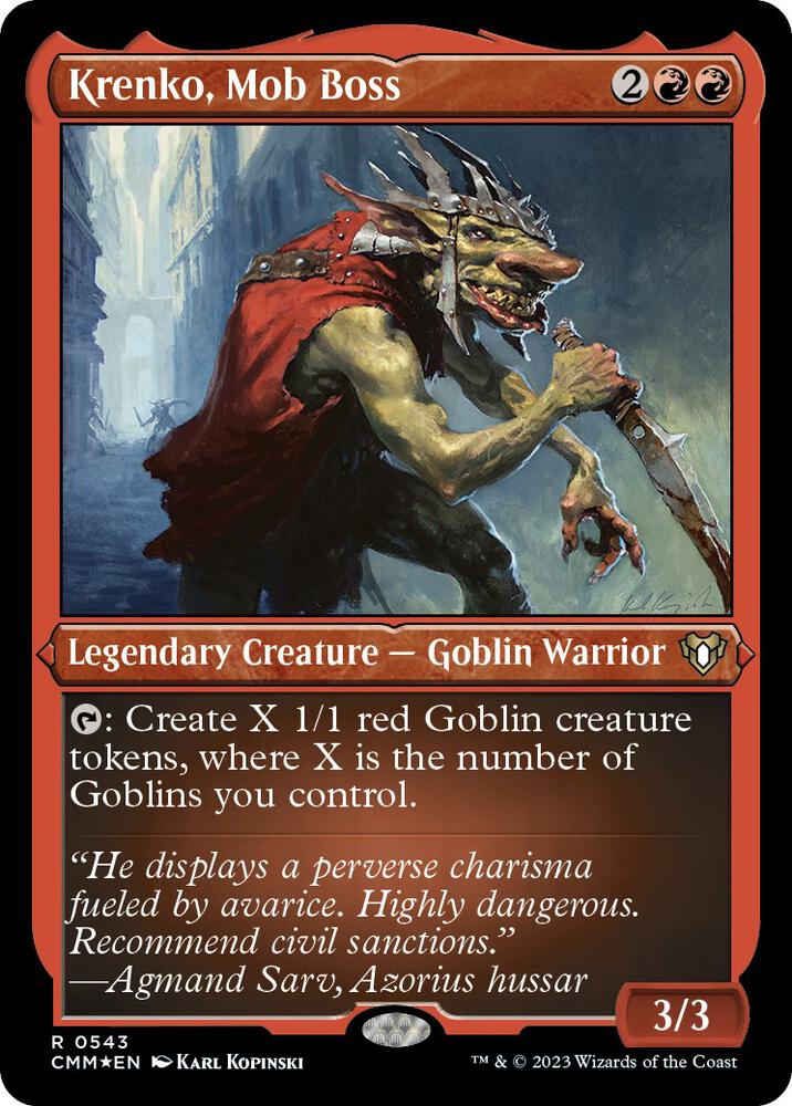 Krenko, Mob Boss (Foil Etched) - Commander Masters - Magic: The ...