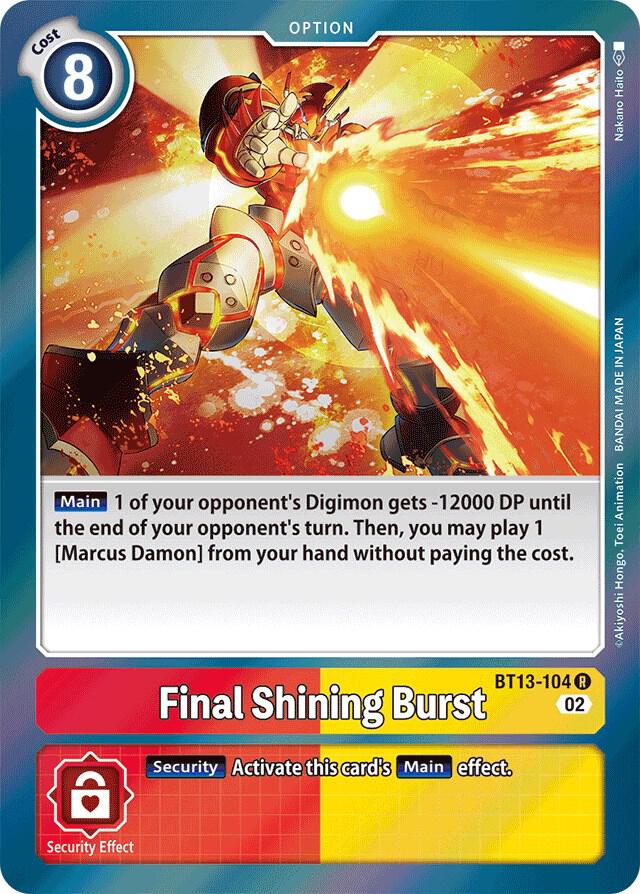 Final Shining Burst - Versus Royal Knights - Digimon Card Game ...