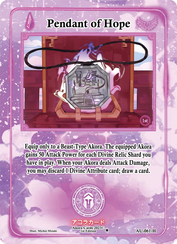 Pendant of Hope (Holo) - Afelium Unleashed [1st Edition] - Akora TCG ...