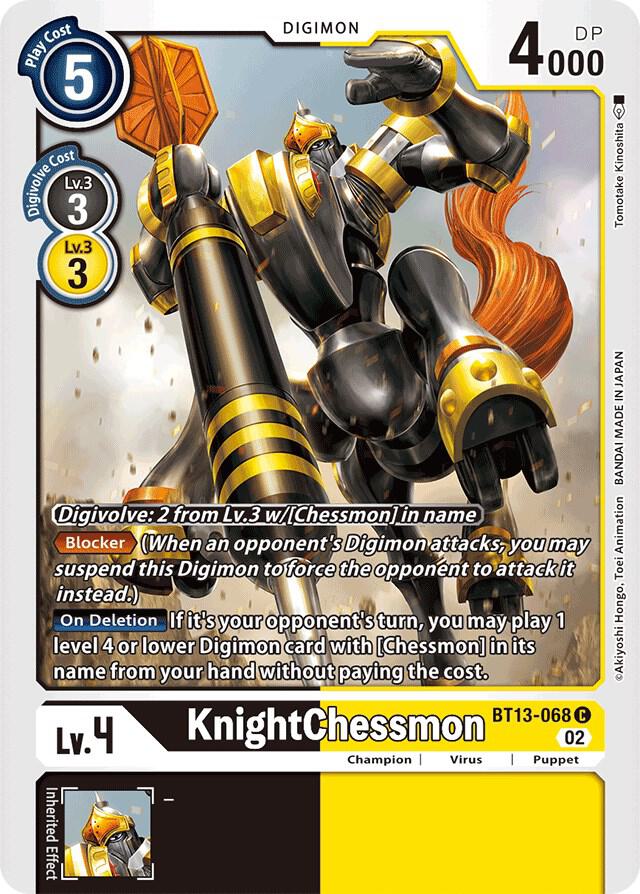 KnightChessmon BT13-068 - Versus Royal Knights - Digimon Card Game