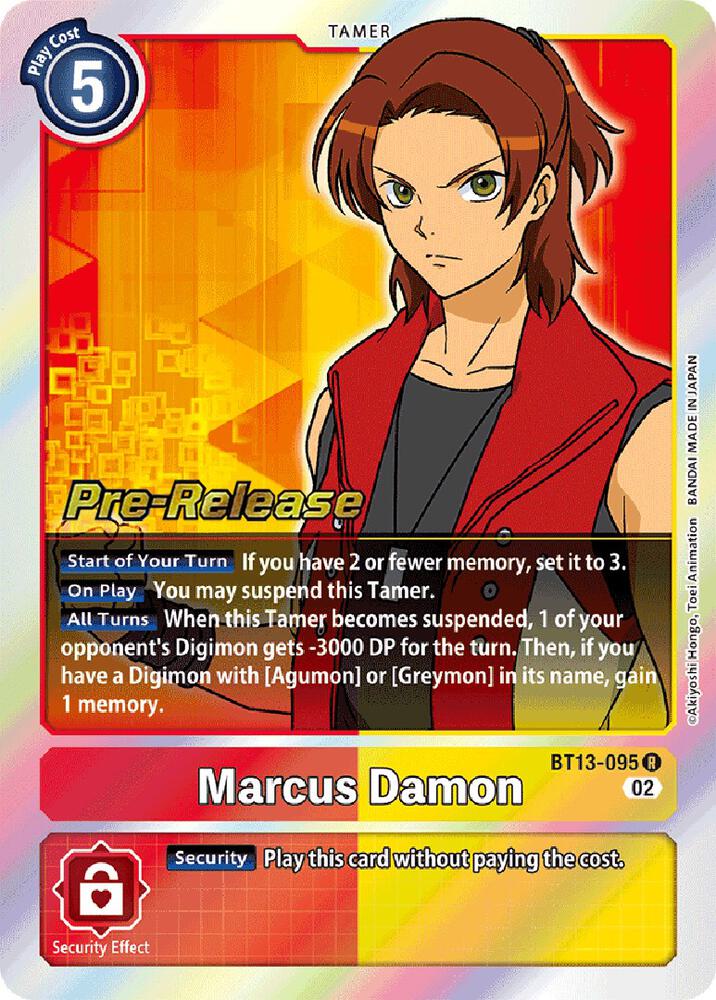 Marcus Damon - Versus Royal Knights Pre-Release Cards - Digimon Card ...