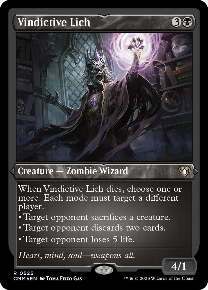 Vindictive Lich (Foil Etched) - Commander Masters - Magic: The ...