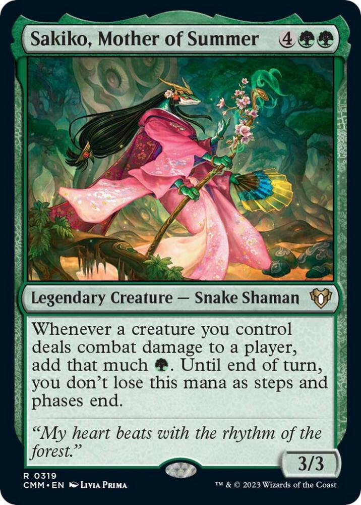 Sakiko, Mother of Summer - Commander Masters - Magic: The Gathering ...