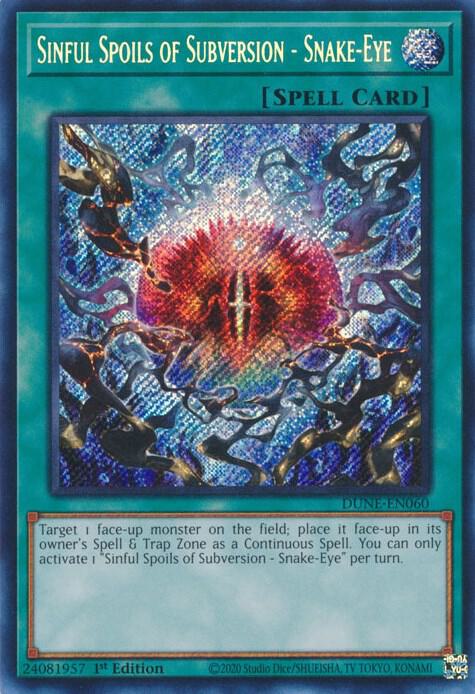 Sinful Spoils of Subversion - Snake-Eye - Duelist Nexus - YuGiOh - TCGplayer.com