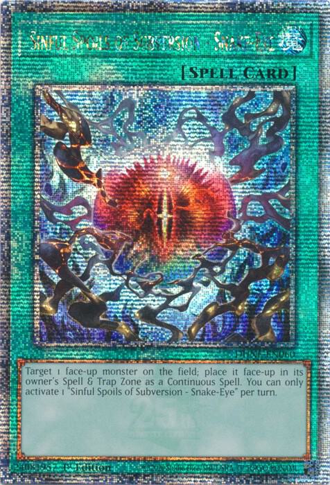 Sinful Spoils of Subversion - Snake-Eye (Quarter Century Secret Rare) - Duelist Nexus - YuGiOh ...