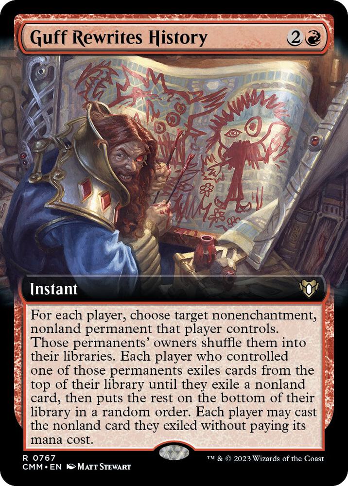 Guff Rewrites History (Extended Art) - Commander Masters - Magic: The ...