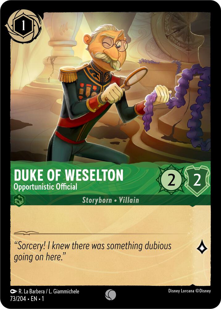 Duke of Weselton - Opportunistic Official - The First Chapter - Disney ...
