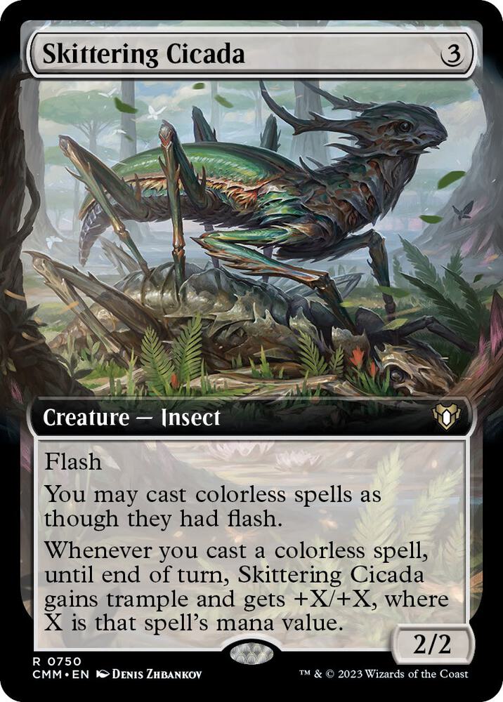Skittering Cicada (Extended Art) - Commander Masters - Magic: The ...