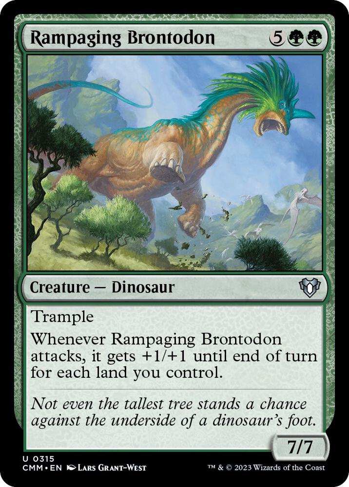 Rampaging Brontodon - Commander Masters - Magic: The Gathering ...