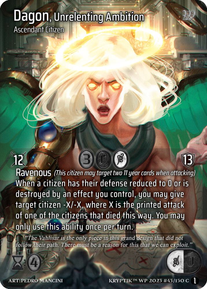 Dagon, Unrelenting Ambition - Wicked Prophecy [Wave 1] - Kryptik TCG ...