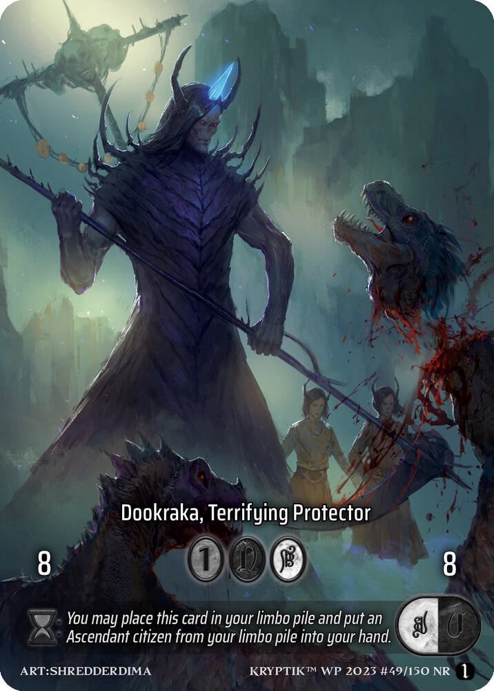 Dookraka, Terrifying Protector (Box Topper) - Wicked Prophecy [Wave 1] - Kryptik TCG