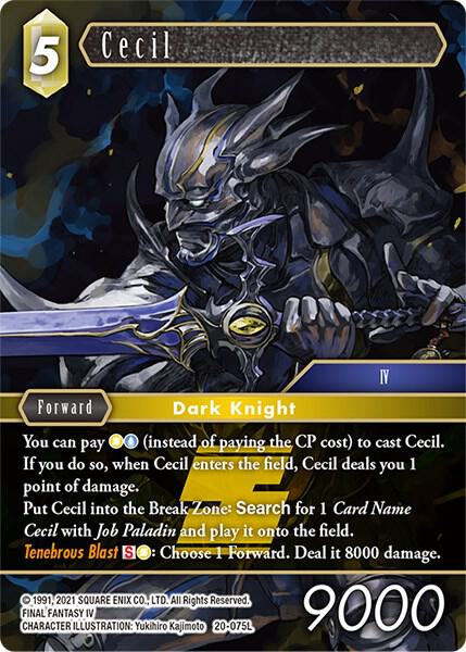 Cecil (075) - Dawn of Heroes - Final Fantasy TCG - TCGplayer.com