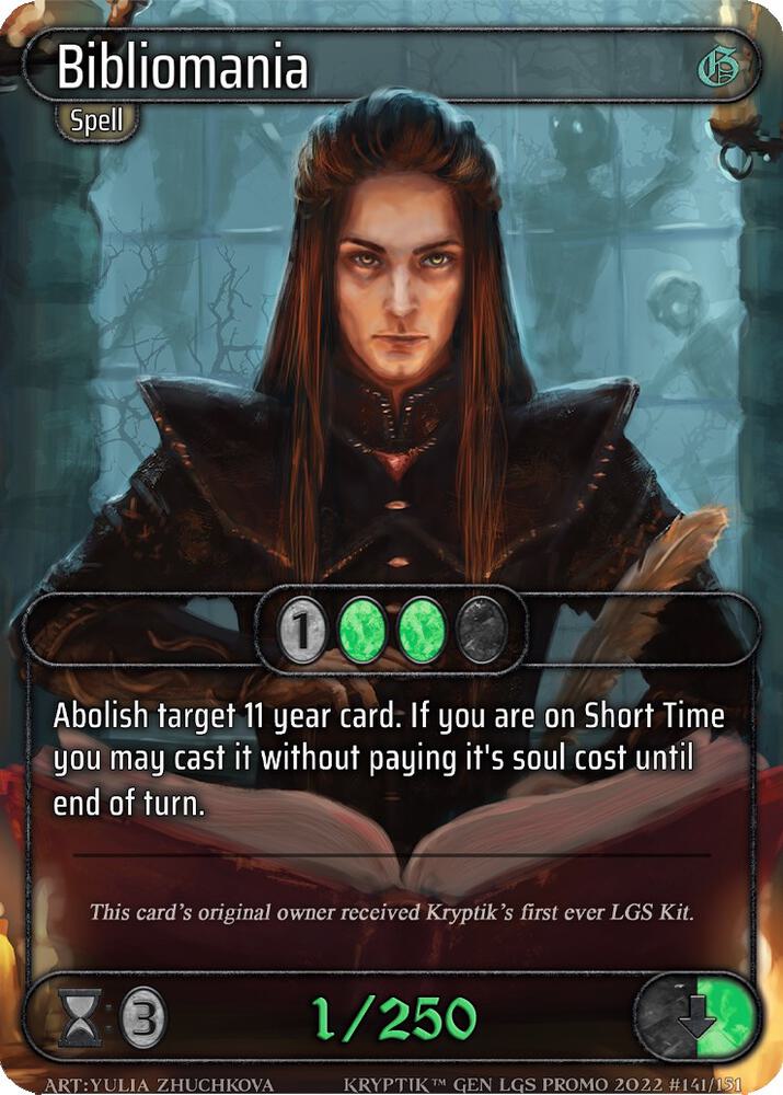 Bibliomania (Serialized) - Kryptik Promos - Kryptik TCG - TCGplayer.com