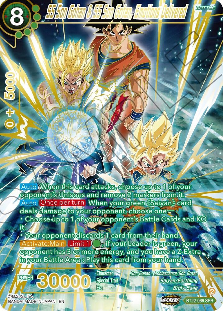 SS Son Gohan & SS Son Goten, Emotions Delivered (SPR) - Critical Blow ...
