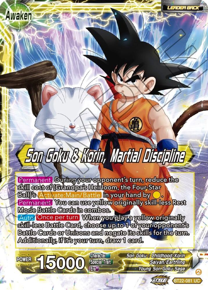 Son Goku // Son Goku & Korin, Martial Discipline - Critical Blow ...