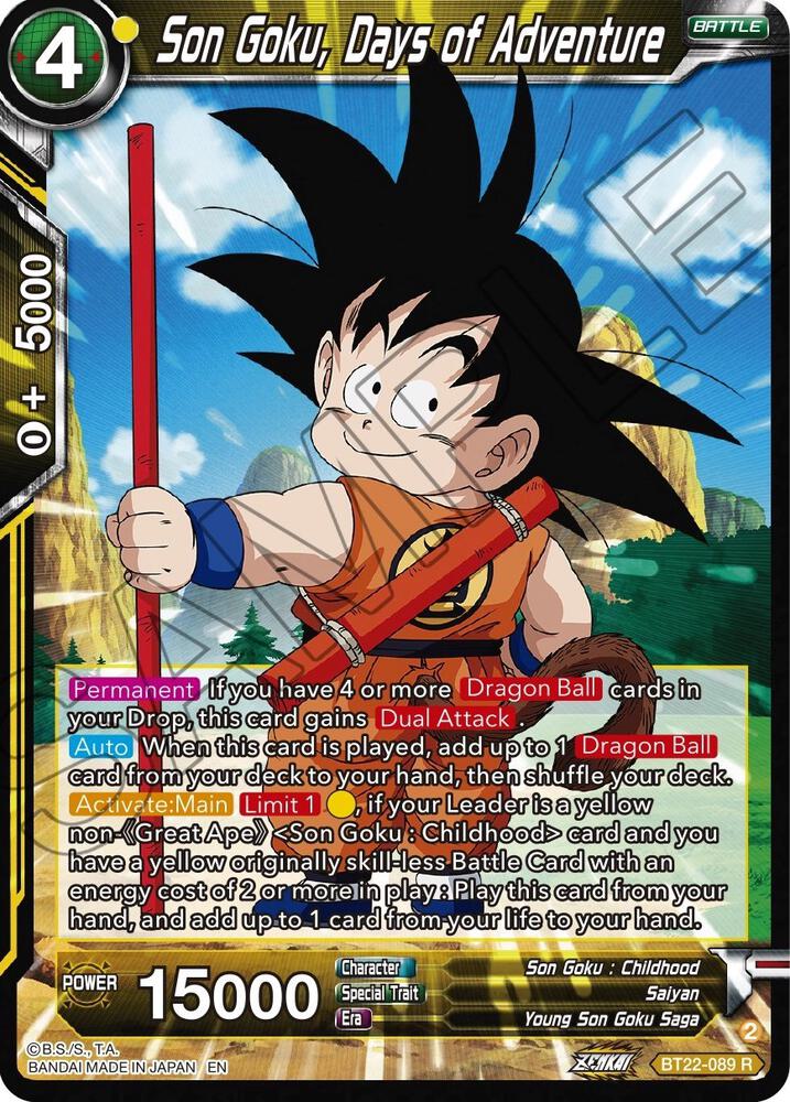 Son Goku, Days of Adventure - Critical Blow - Dragon Ball Super ...