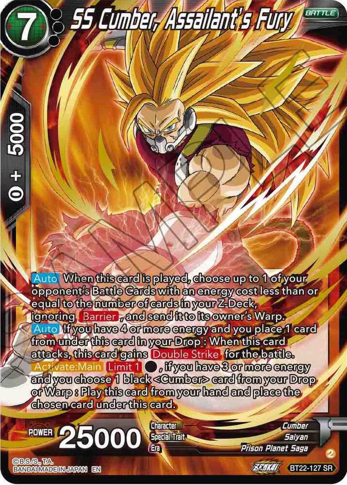 SS Cumber, Assailant's Fury - Critical Blow - Dragon Ball Super ...