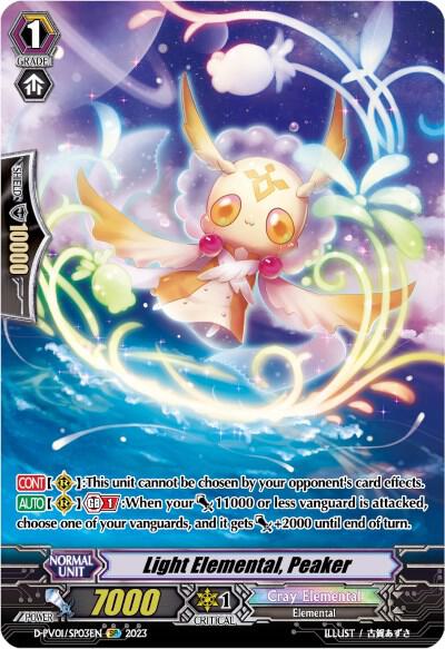 Light Elemental, Peaker (SP) - D-PV01: History Collection - Cardfight Vanguard - TCGplayer.com