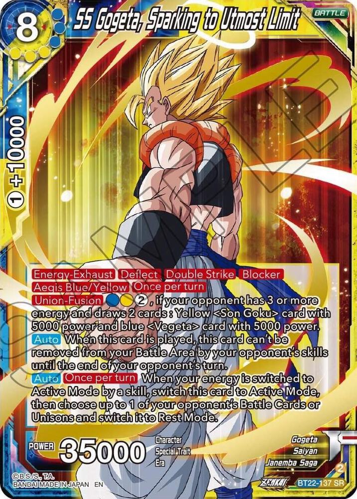SS Gogeta, Sparking to Utmost Limit - Critical Blow - Dragon Ball Super ...