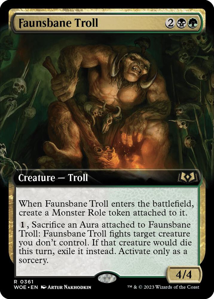 Faunsbane Troll (Extended Art) - Wilds of Eldraine - Magic: The ...