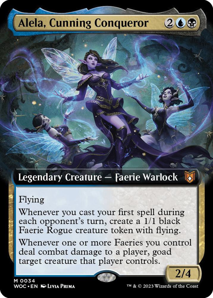Alela, Cunning Conqueror (Extended Art) - Commander: Wilds of Eldraine ...