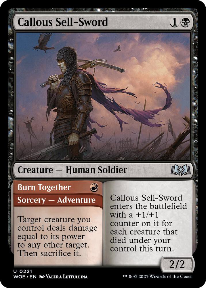 Callous Sell-Sword - Wilds of Eldraine - Magic: The Gathering ...