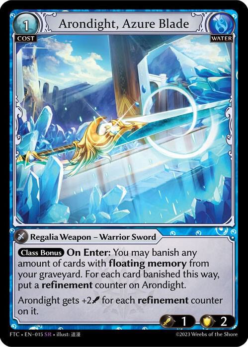 Arondight, Azure Blade - Fractured Crown - Grand Archive TCG ...