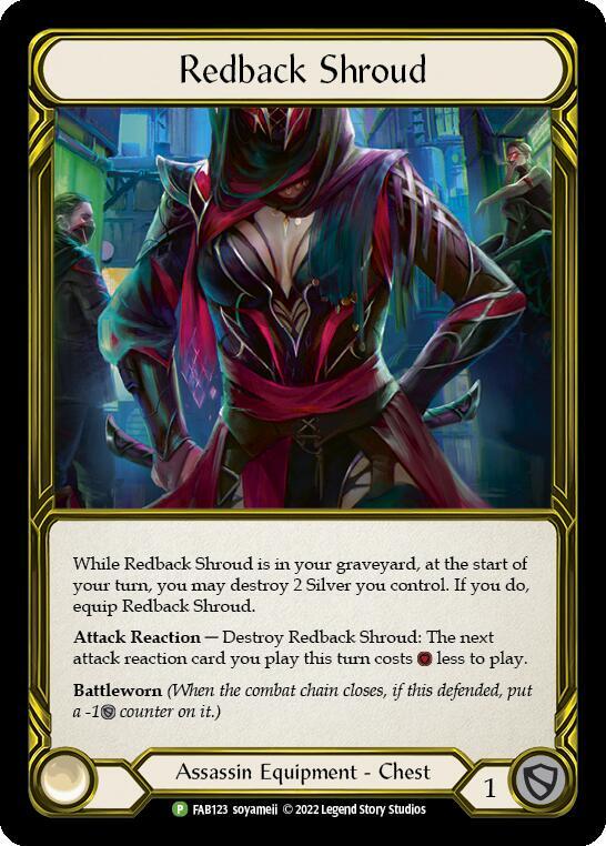 Redback Shroud (Golden) - FAB123 - Flesh and Blood: Promo Cards - Flesh ...