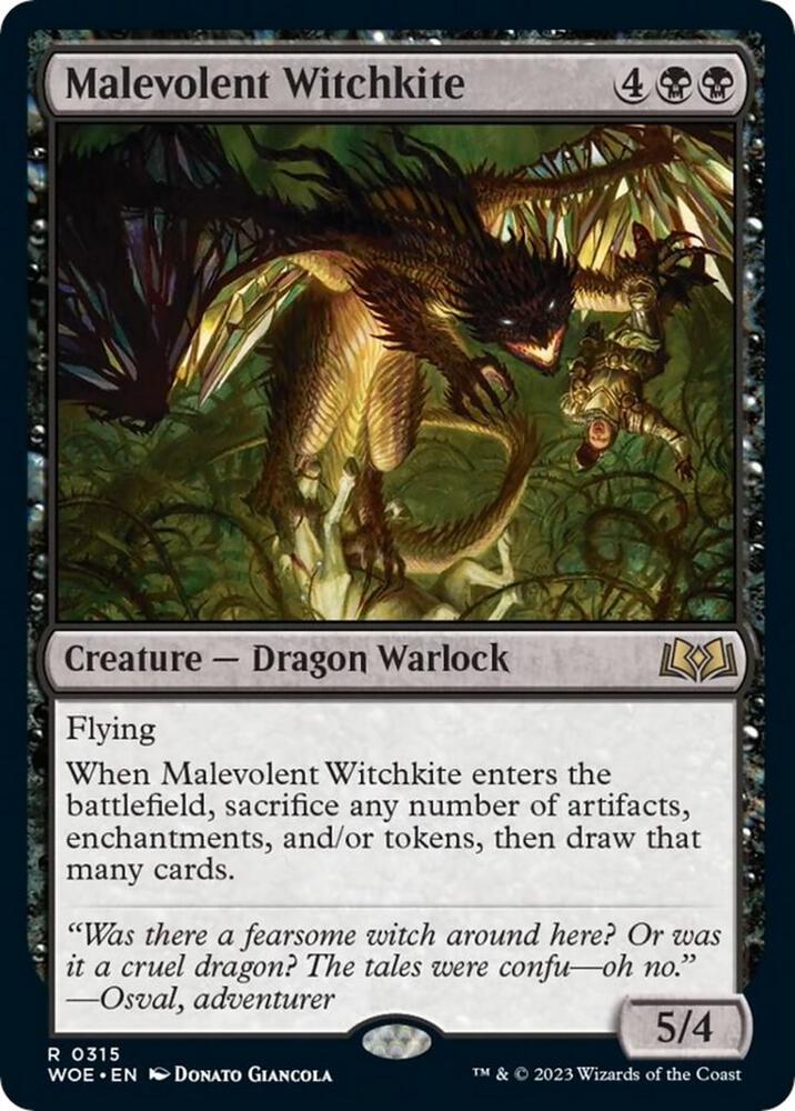 Malevolent Witchkite - Wilds of Eldraine - Magic: The Gathering ...