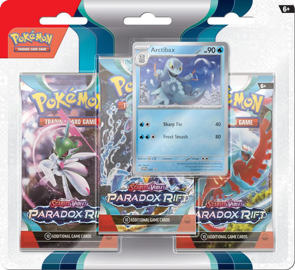 Paradox Rift 3 Pack Blister [Arctibax] - SV04: Paradox Rift - Pokemon ...