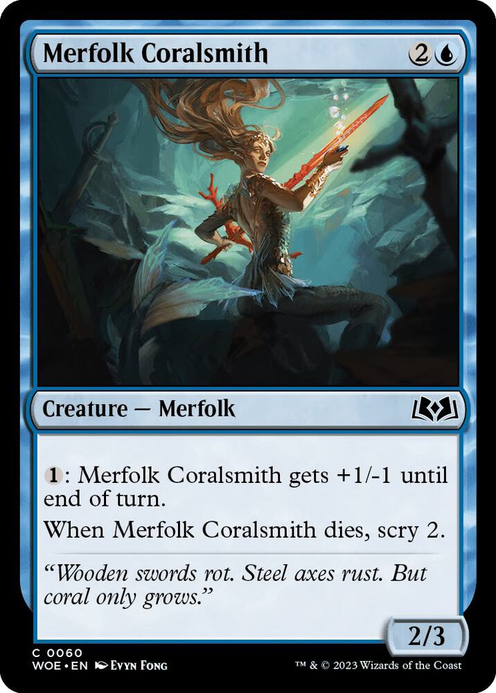 Merfolk Coralsmith - Wilds of Eldraine - Magic: The Gathering ...