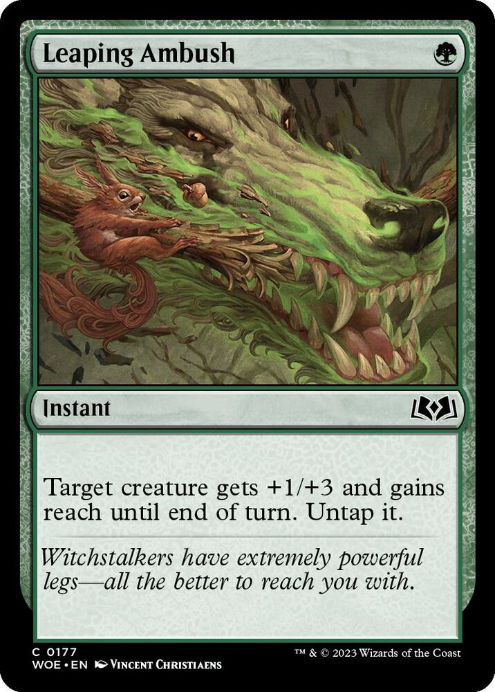 Leaping Ambush - Wilds of Eldraine - Magic: The Gathering