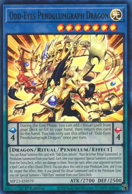 Odd-Eyes Pendulumgraph Dragon - 25th Anniversary Tin: Dueling Heroes ...