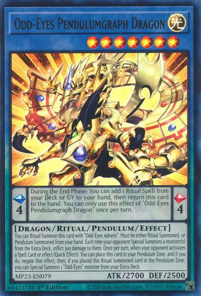 Odd-Eyes Pendulumgraph Dragon - 25th Anniversary Tin: Dueling Heroes Mega Pack - YuGiOh ...
