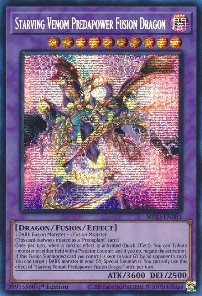 Starving Venom Predapower Fusion Dragon - 25th Anniversary Tin: Dueling Heroes Mega Pack ...