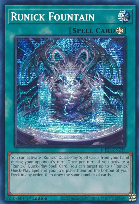 Runick Fountain - 25th Anniversary Tin: Dueling Heroes Mega Pack ...