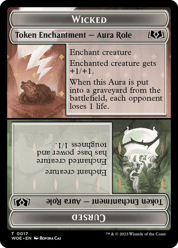 Wicked Role / Cursed Role Token - Wilds of Eldraine - Magic: The ...