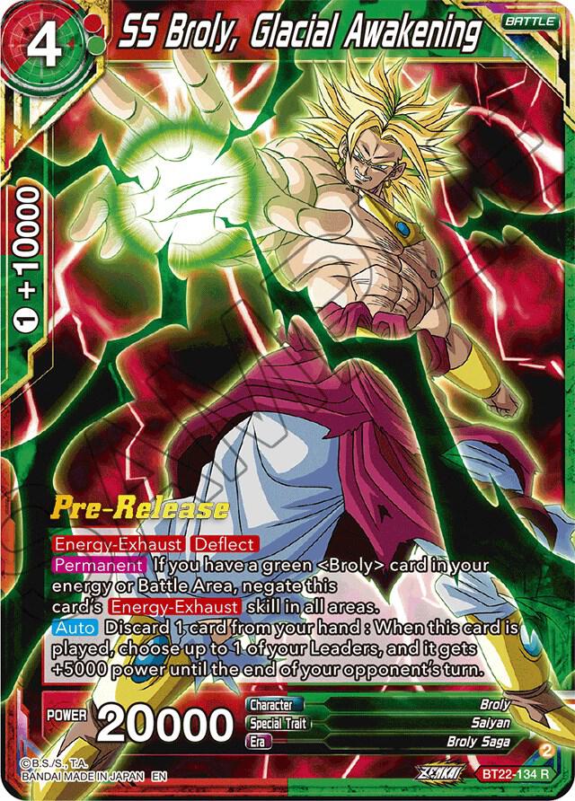SS Broly, Glacial Awakening - Critical Blow Pre-Release Cards - Dragon ...